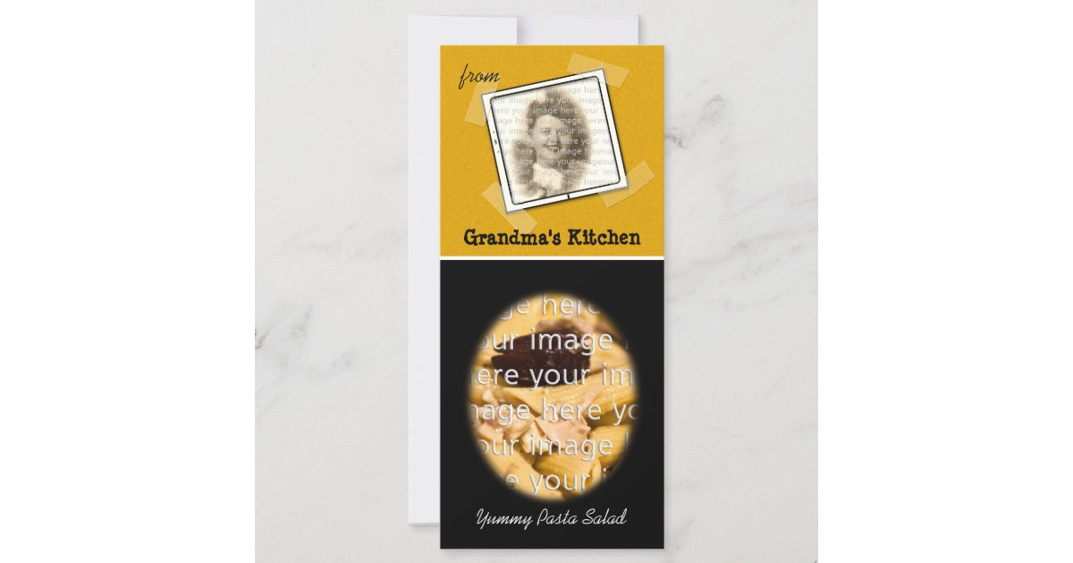 Grandma's Kitchen Recipe Card | Zazzle