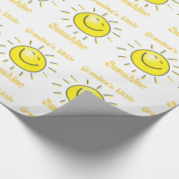 Grandma's Little Sunshine Fun Sun Wrapping Paper | Zazzle