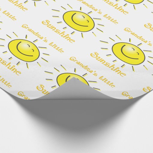 Grandma's Little Sunshine Fun Sun Wrapping Paper | Zazzle