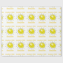 Grandma's Little Sunshine Fun Sun Wrapping Paper | Zazzle