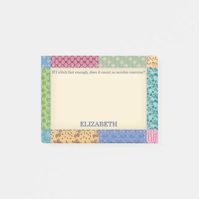 Grandma's Patchwork Quilt Custom Post-it Notes | Zazzle