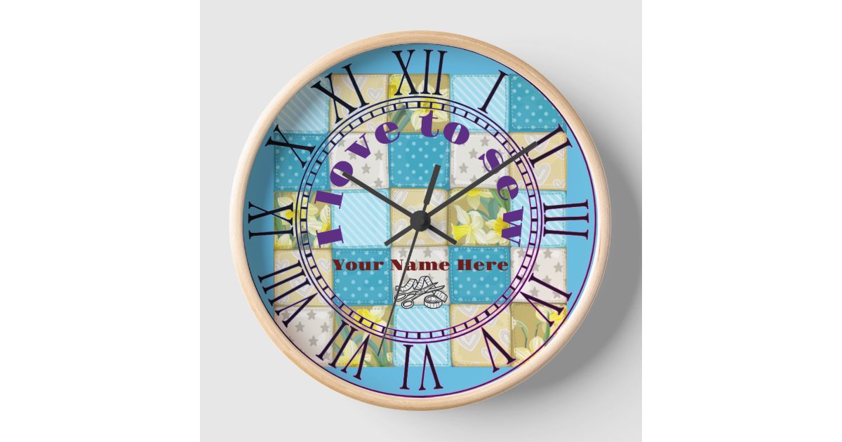 Grandma's Quilt Clock | Zazzle