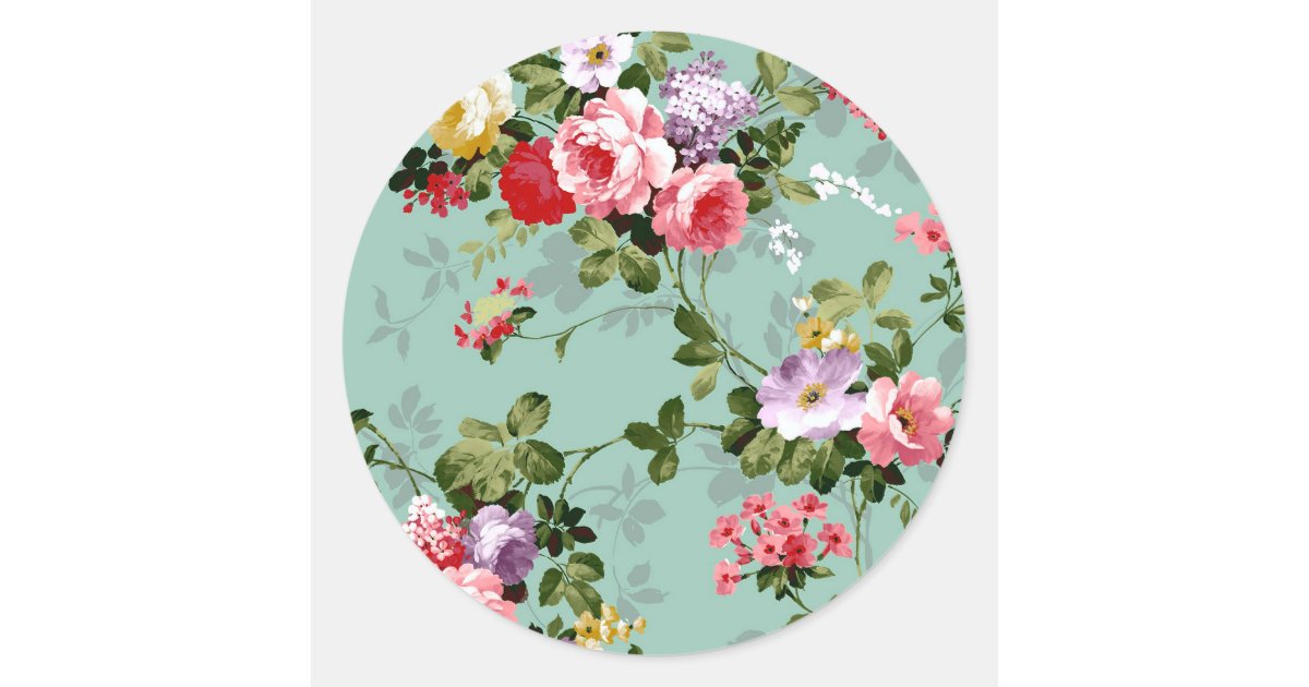 Grandma's Roses Classic Round Sticker | Zazzle