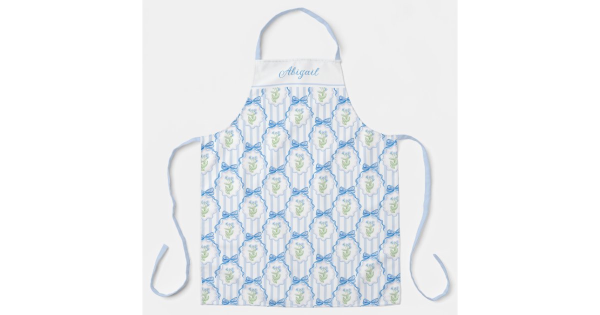 Grandmillennial Ribbonerie Bows Apron | Zazzle