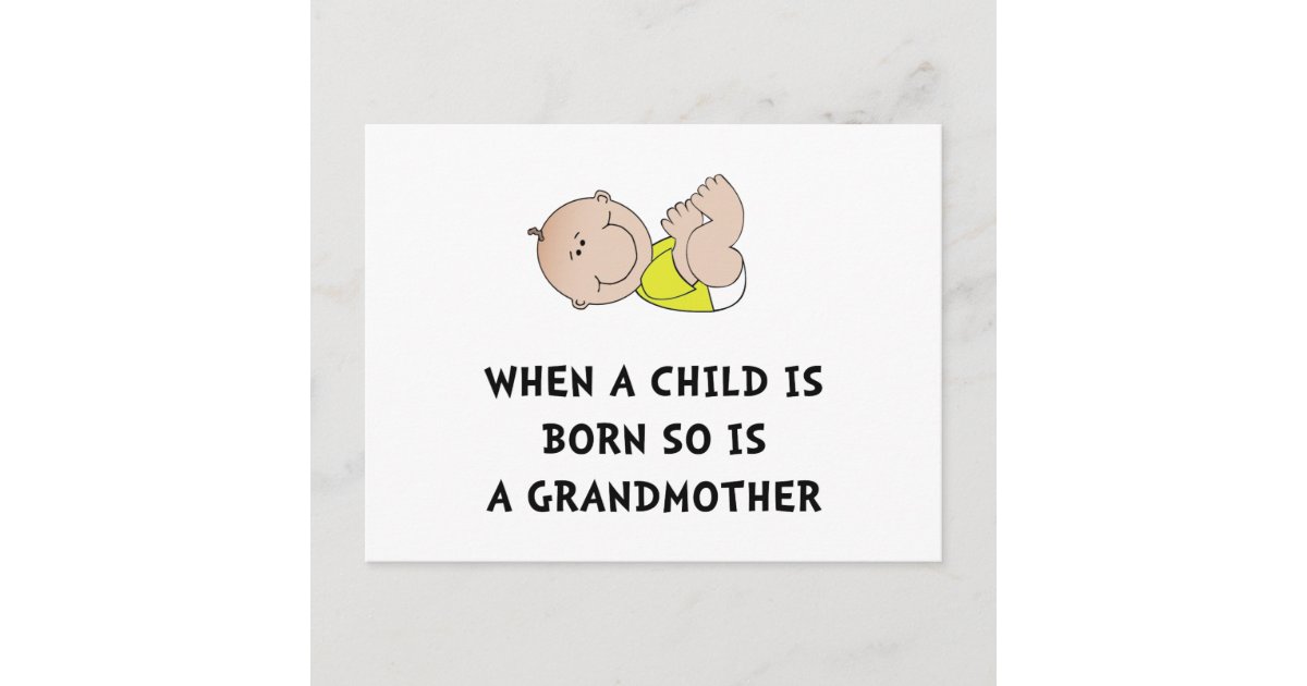 Grandmother Born Postcard | Zazzle