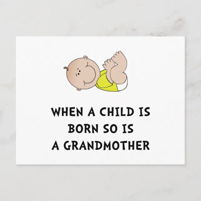 Grandmother Born Postcard | Zazzle