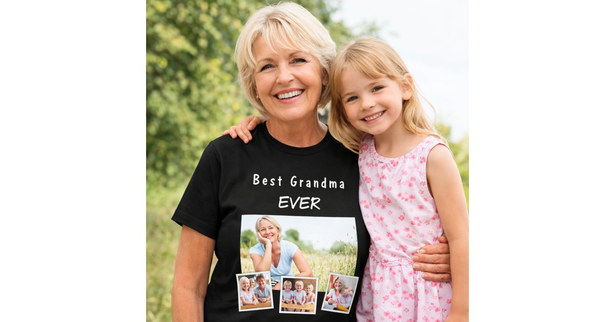 Grandmother grandma family photo collage T-Shirt | Zazzle