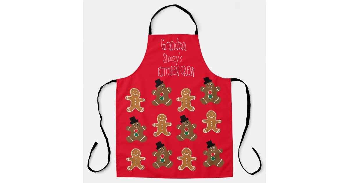 Grandmother's Personalized Christmas Aprons | Zazzle