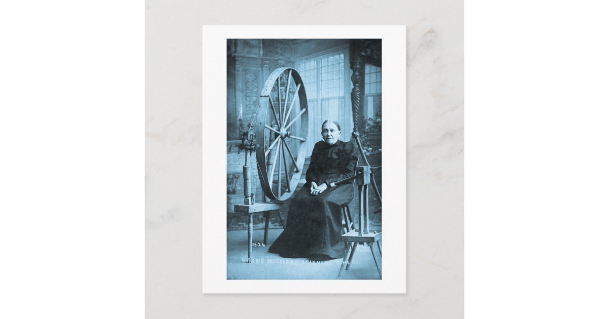 Grandmother's Spinning Wheel Louis Pesha Postcard | Zazzle
