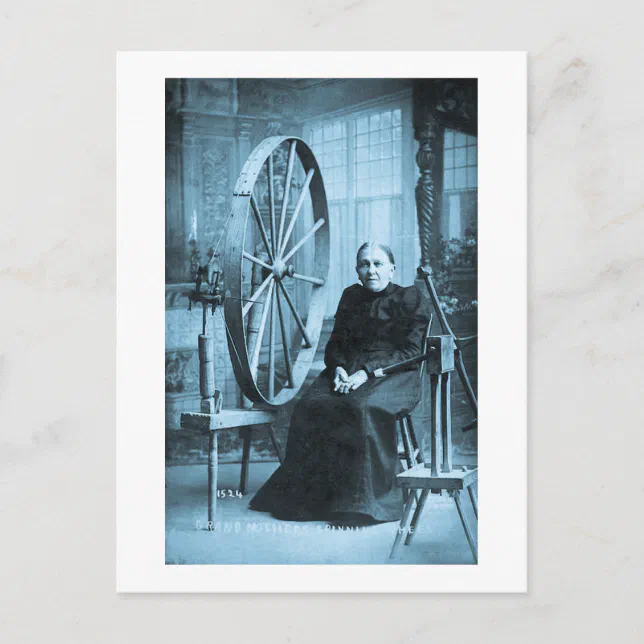 Grandmother's Spinning Wheel Louis Pesha Postcard | Zazzle