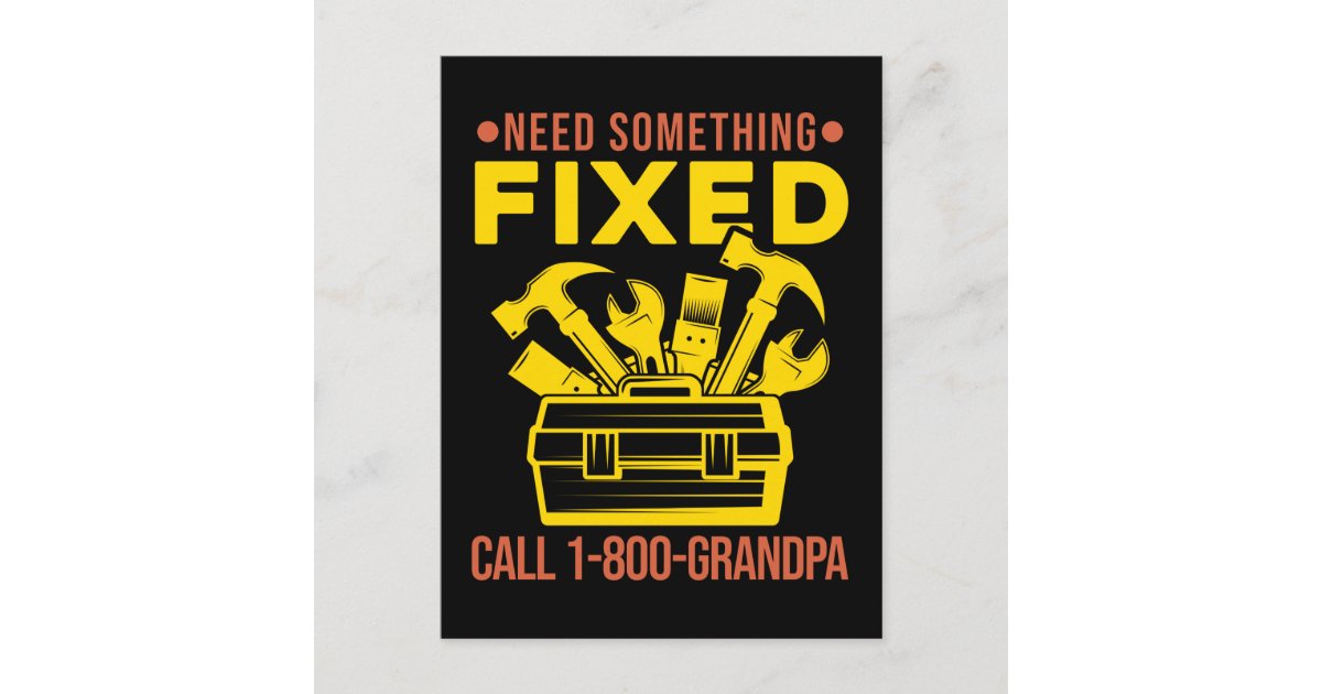 Grandpa Craftsman Mechanic Humor Handyman Postcard | Zazzle