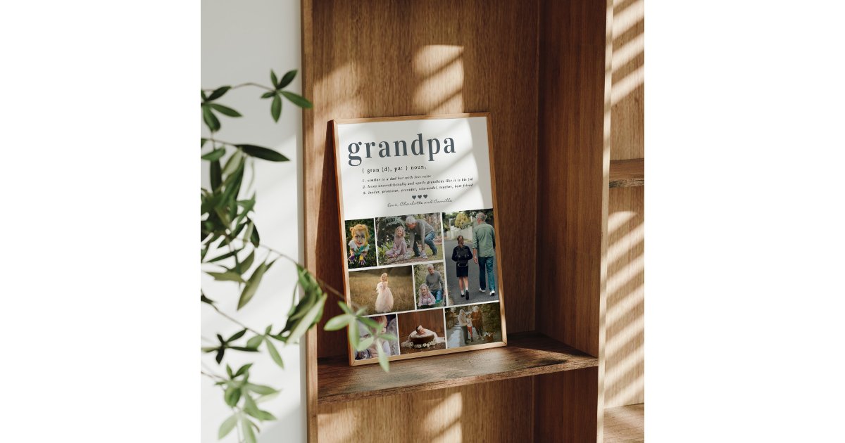 Grandpa Definition | 8 Photo Collage Poster | Zazzle
