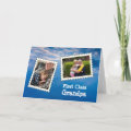 Grandpa Grandfather First Class Grandpa Text Photo Card | Zazzle