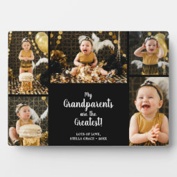 Grandparents are the Greatest Photo Collage Plaque | Zazzle