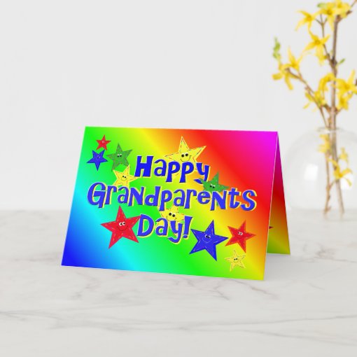 Grandparents Day Stars Card | Zazzle