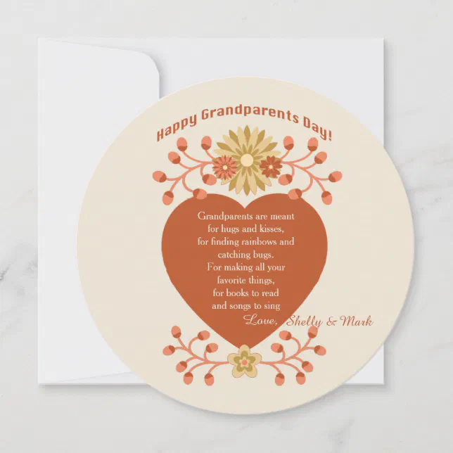 Grandparents' Love Grandparents Day Card | Zazzle