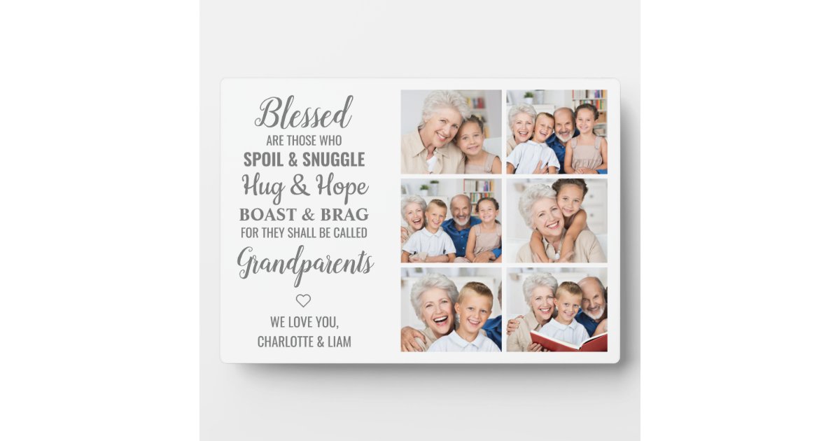 Grandparents Photo Collage Plaque | Zazzle