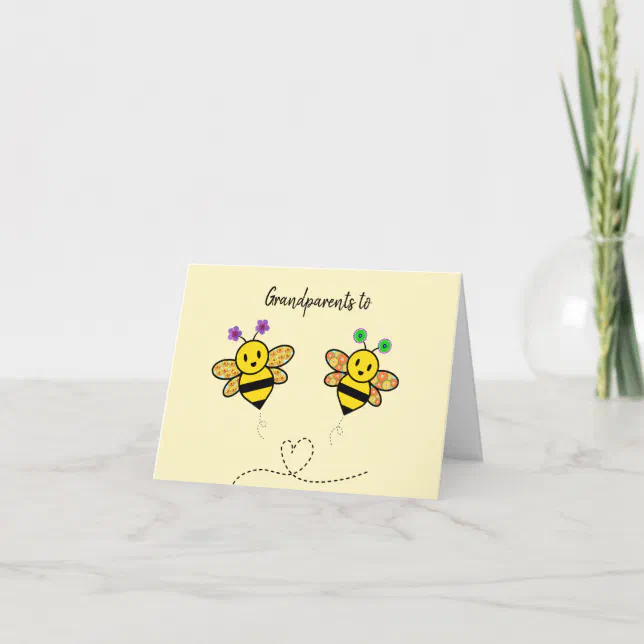 Grandparents to Bee Congratulations on happy news Card | Zazzle