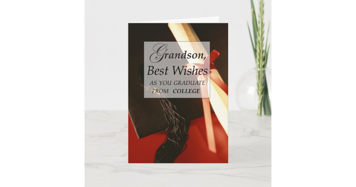 Grandson College Graduation Card | Zazzle