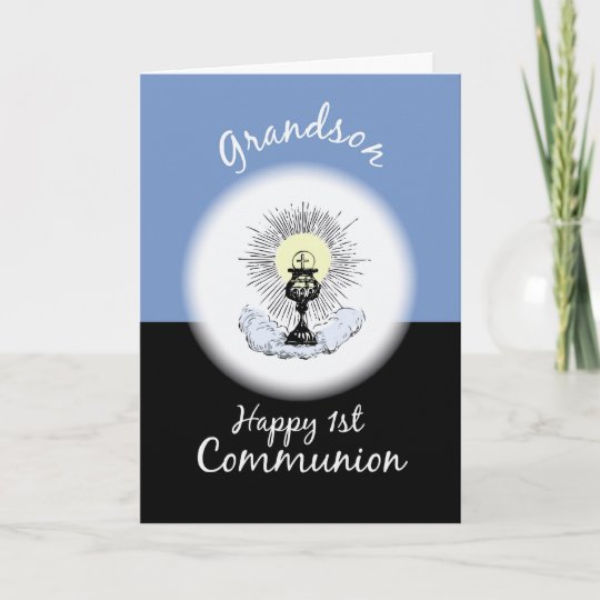 Grandson, First Communion in Blue Card | Zazzle.com