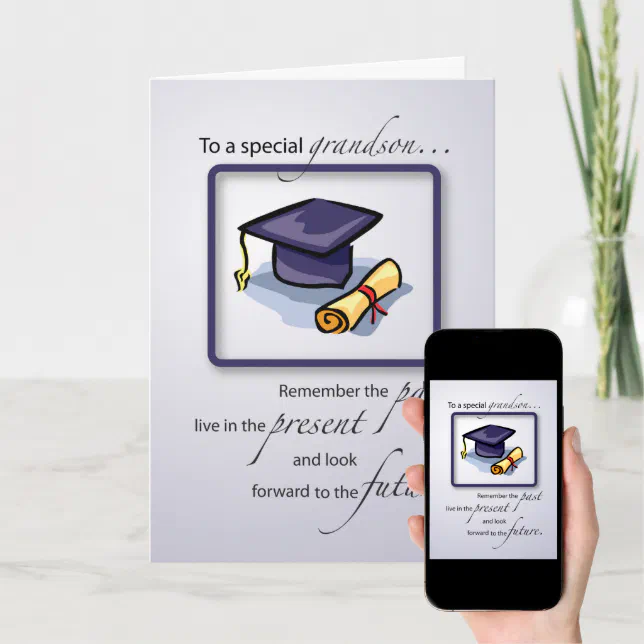 Grandson Graduation Congratulations Remember the P Card | Zazzle
