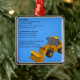 Grandson Poem - digger Metal Ornament | Zazzle