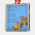 Grandson Poem - digger Metal Ornament | Zazzle