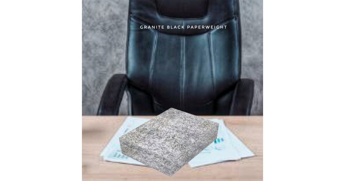 Granite Black Paperweight | Zazzle