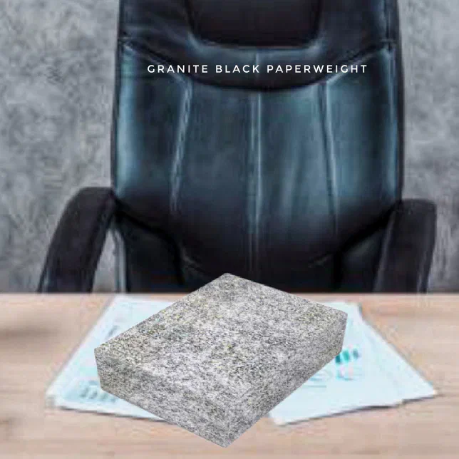 Granite Black Paperweight | Zazzle