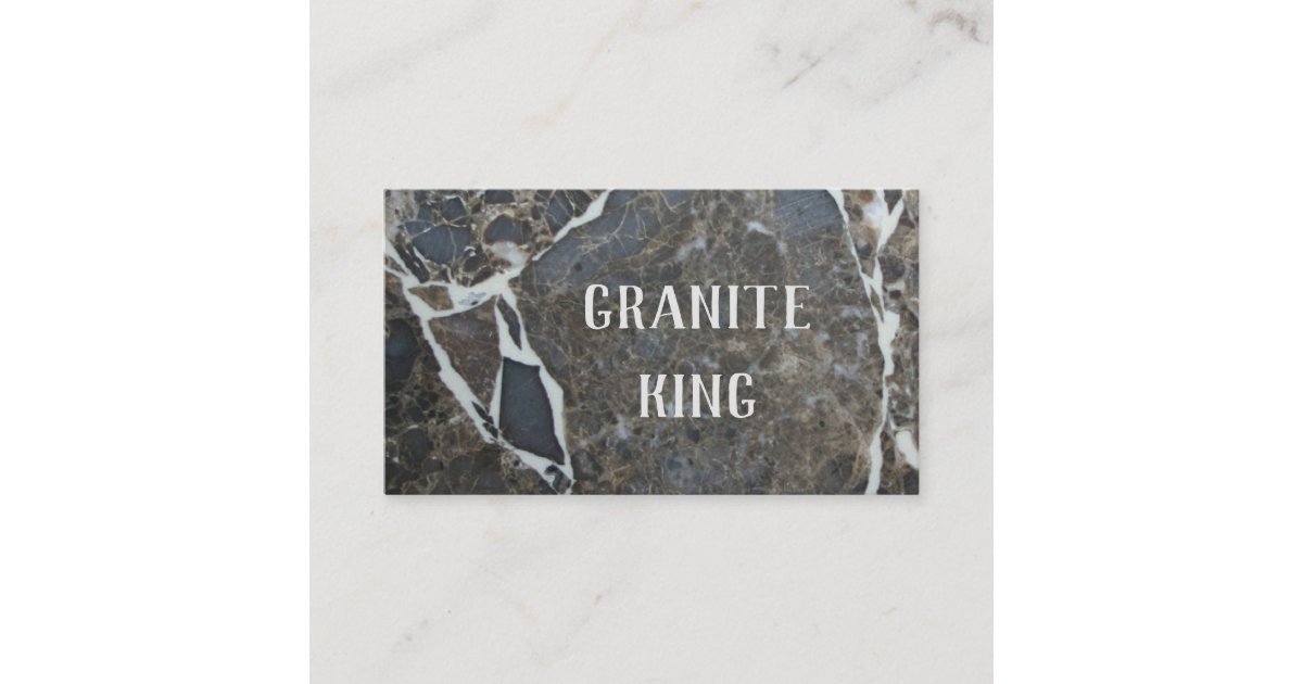 GRANITE BUSINESS CARD | Zazzle