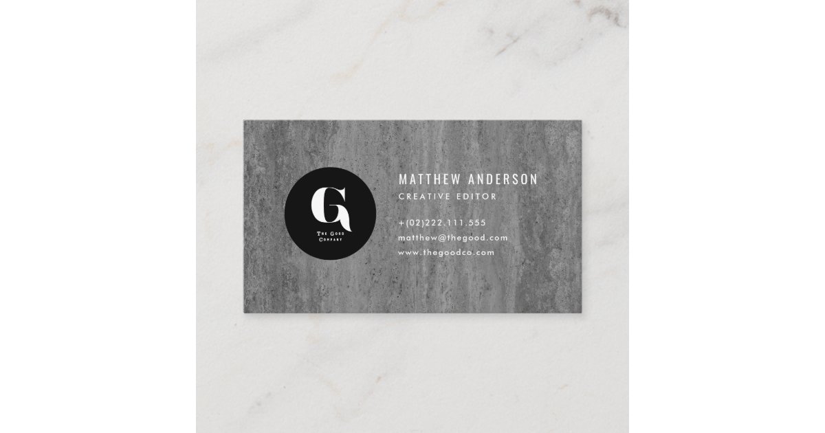 Granite Business Card | Zazzle