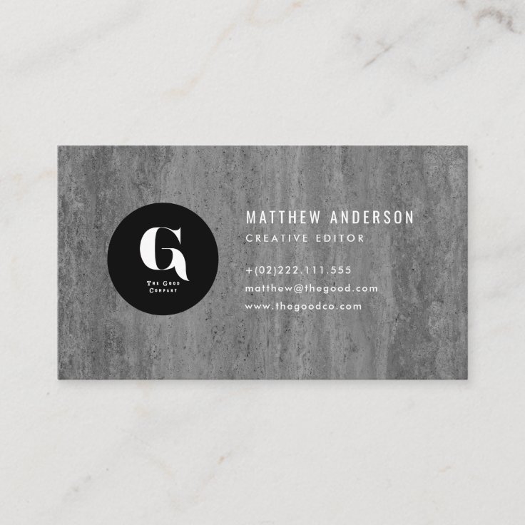 Granite Business Card | Zazzle