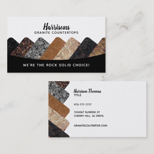 Granite Business Cards | Zazzle