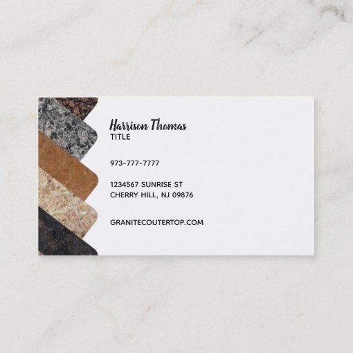 Granite Business Cards | Zazzle