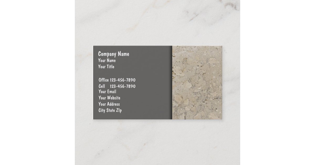 Granite Business Cards | Zazzle