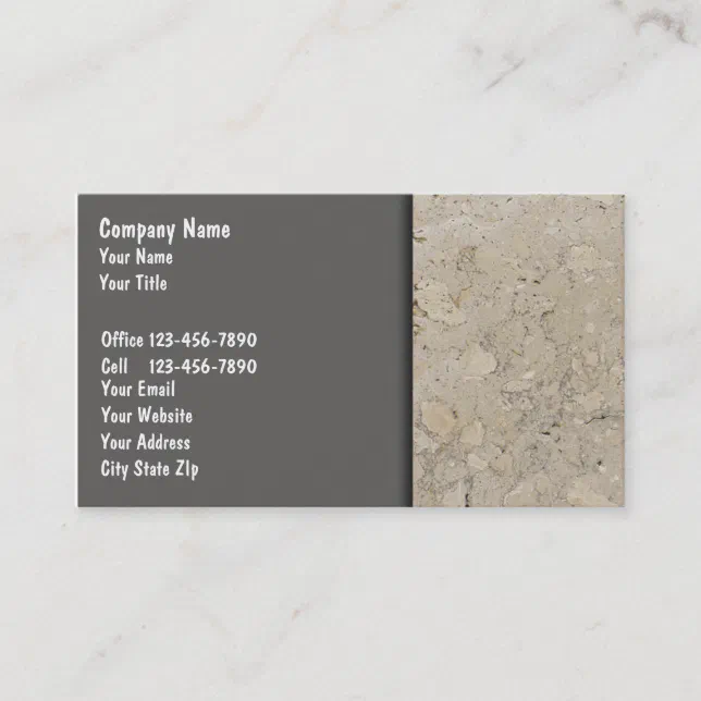 Granite Business Cards | Zazzle