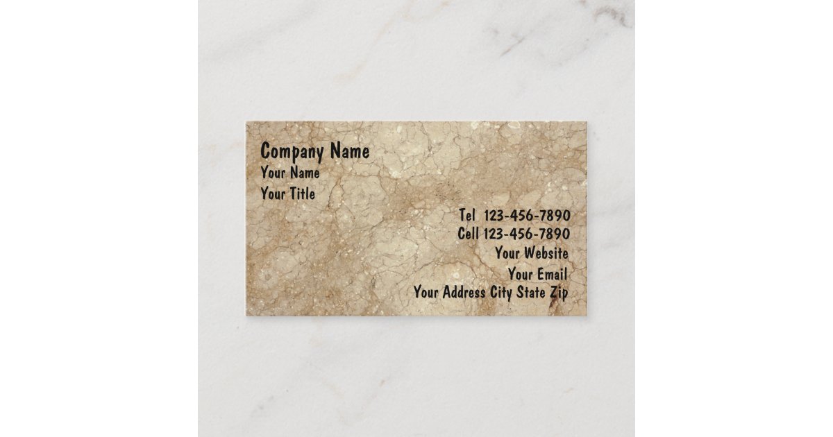 Granite Business Cards_1 Business Card | Zazzle