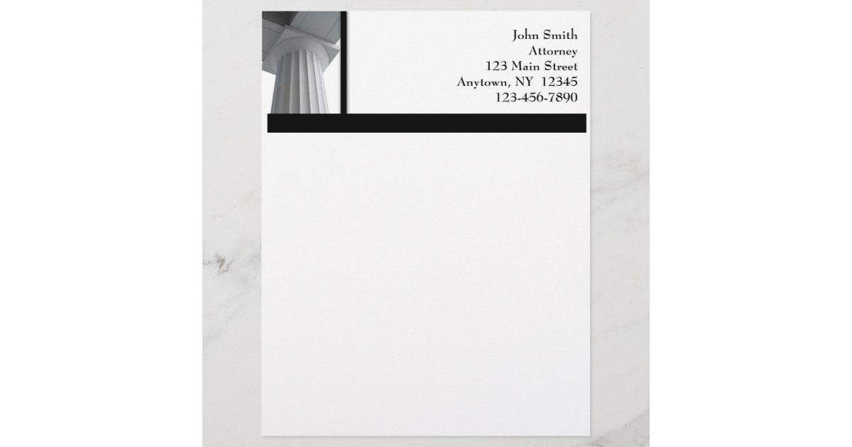 Granite Column Letterhead | Zazzle