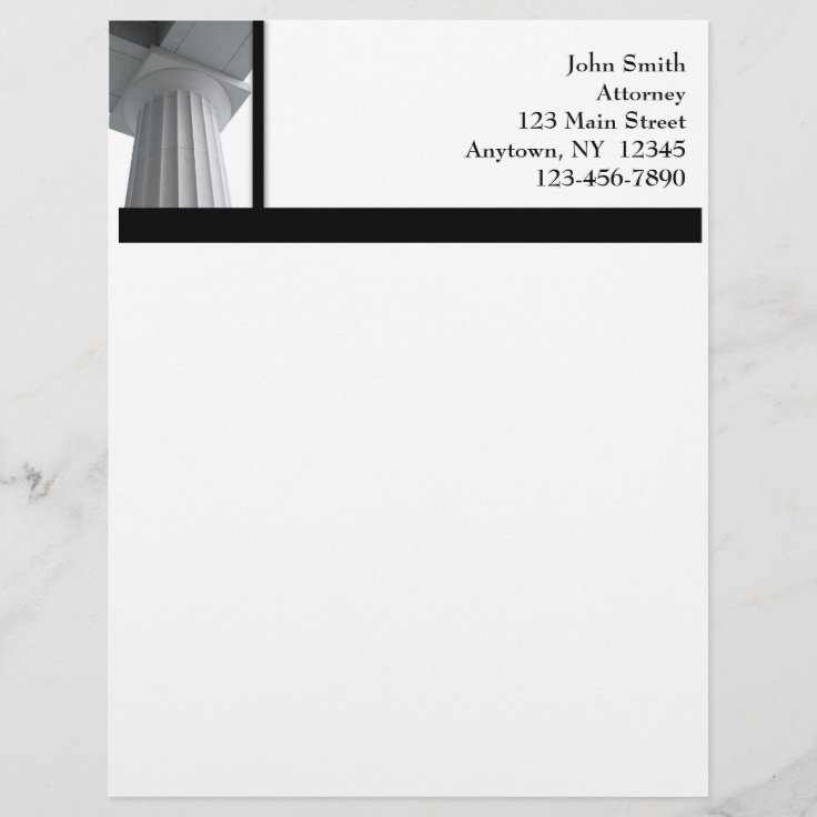 Granite Column Letterhead | Zazzle