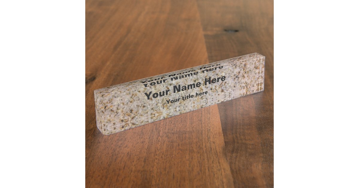 Granite Desk Name Plate | Zazzle