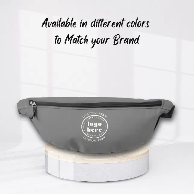 Granite Grey Company Logo Business Promotion Fanny Pack | Zazzle