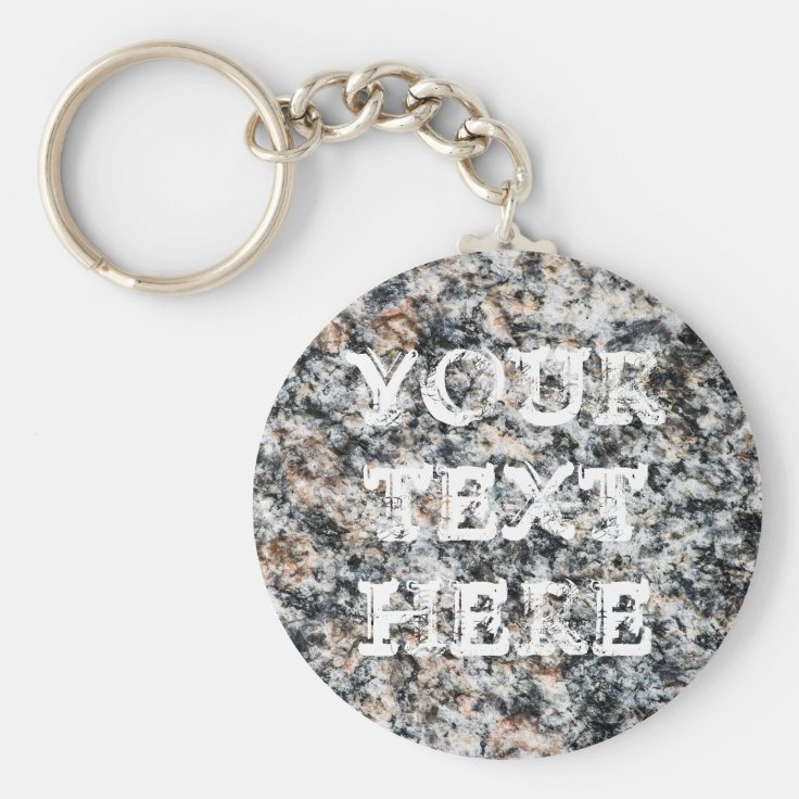 Granite - Hard Rock Keychain | Zazzle