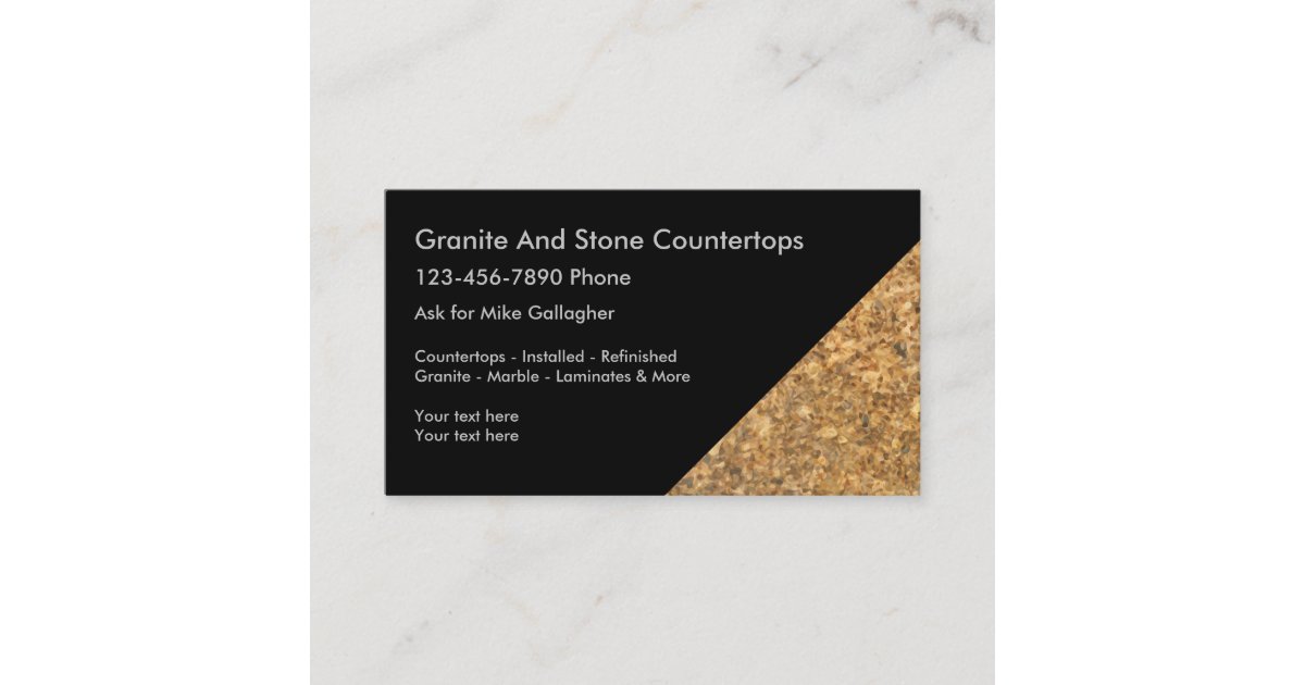 Granite Home Decorating Business Cards | Zazzle
