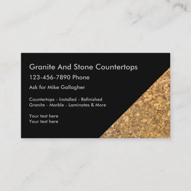 Granite Home Decorating Business Cards | Zazzle
