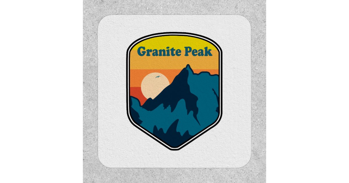 Granite Peak Montana Sunrise Patch | Zazzle