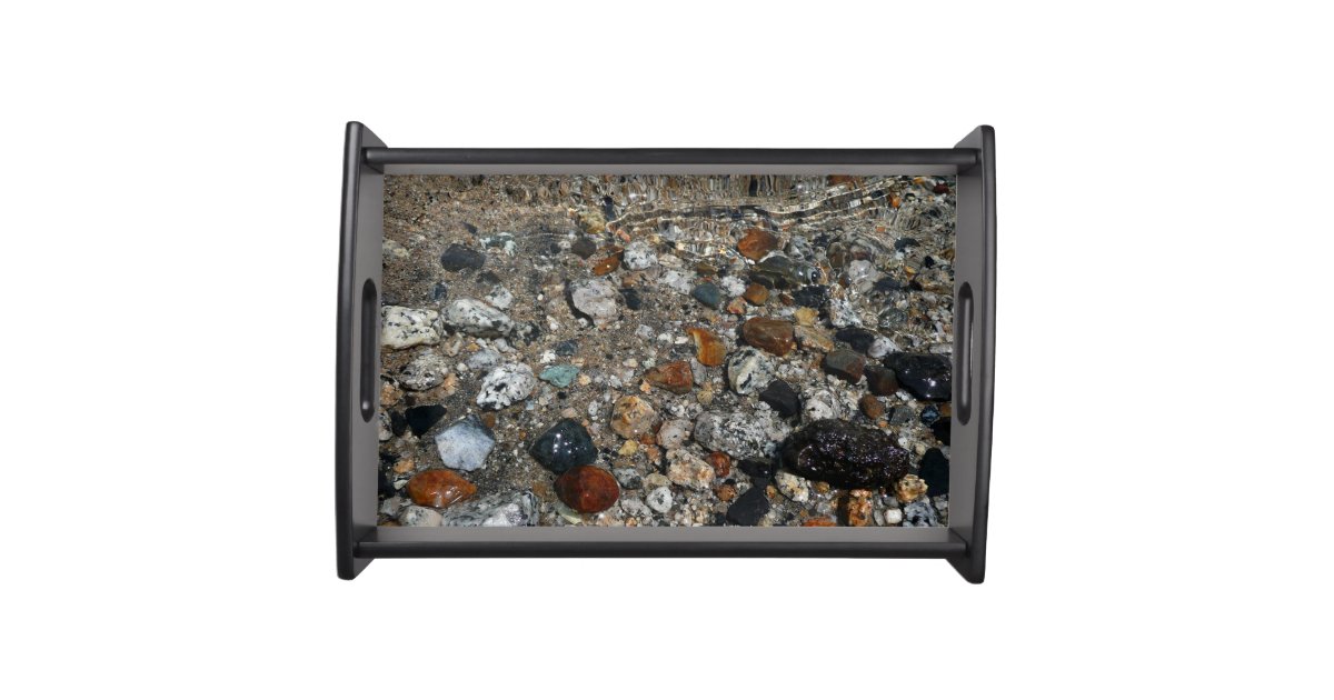 Granite Pebbles in Tenaya Lake at Yosemite Serving Tray | Zazzle