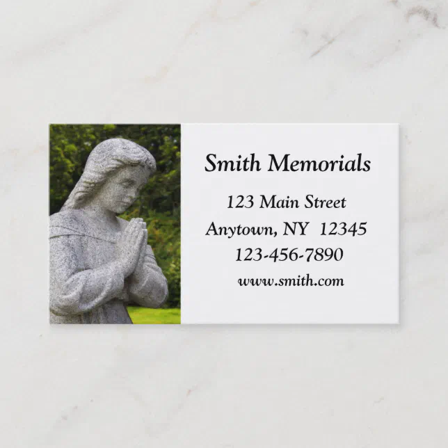 Granite Statue Business Card | Zazzle