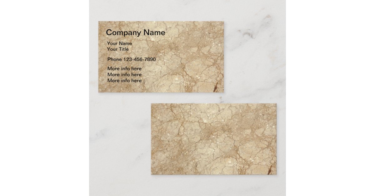 Granite Stone Look Background Business Card | Zazzle