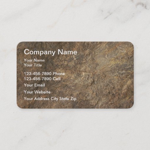 Granite Stone Look Business Cards | Zazzle