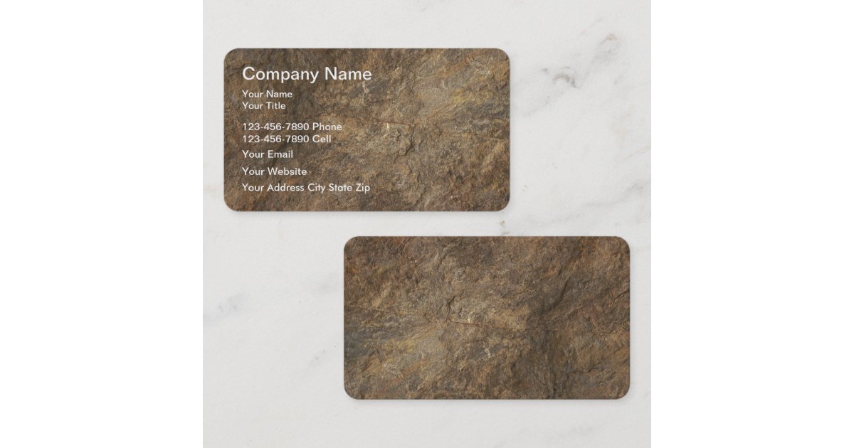 Granite Stone Look Business Cards | Zazzle